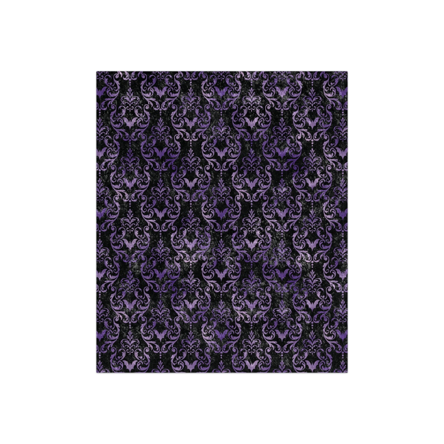 Dark Academia Damask Bat, Victorian Goth Inspired Purple & Black Glam ...