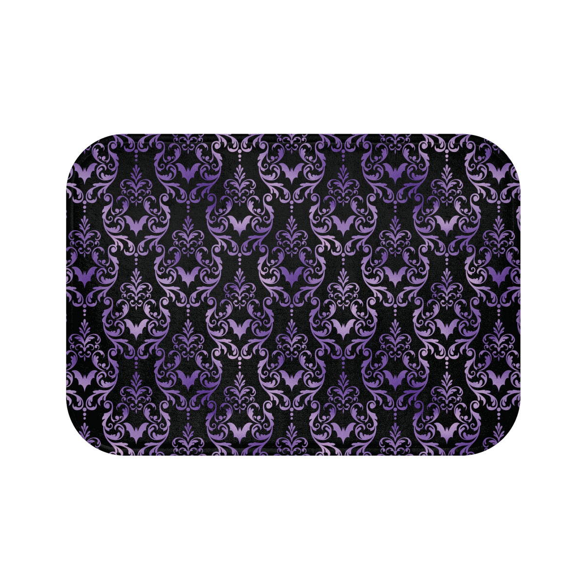 Dark Academia Damask Bat, Victorian Goth Inspired Purple & Black Glam ...