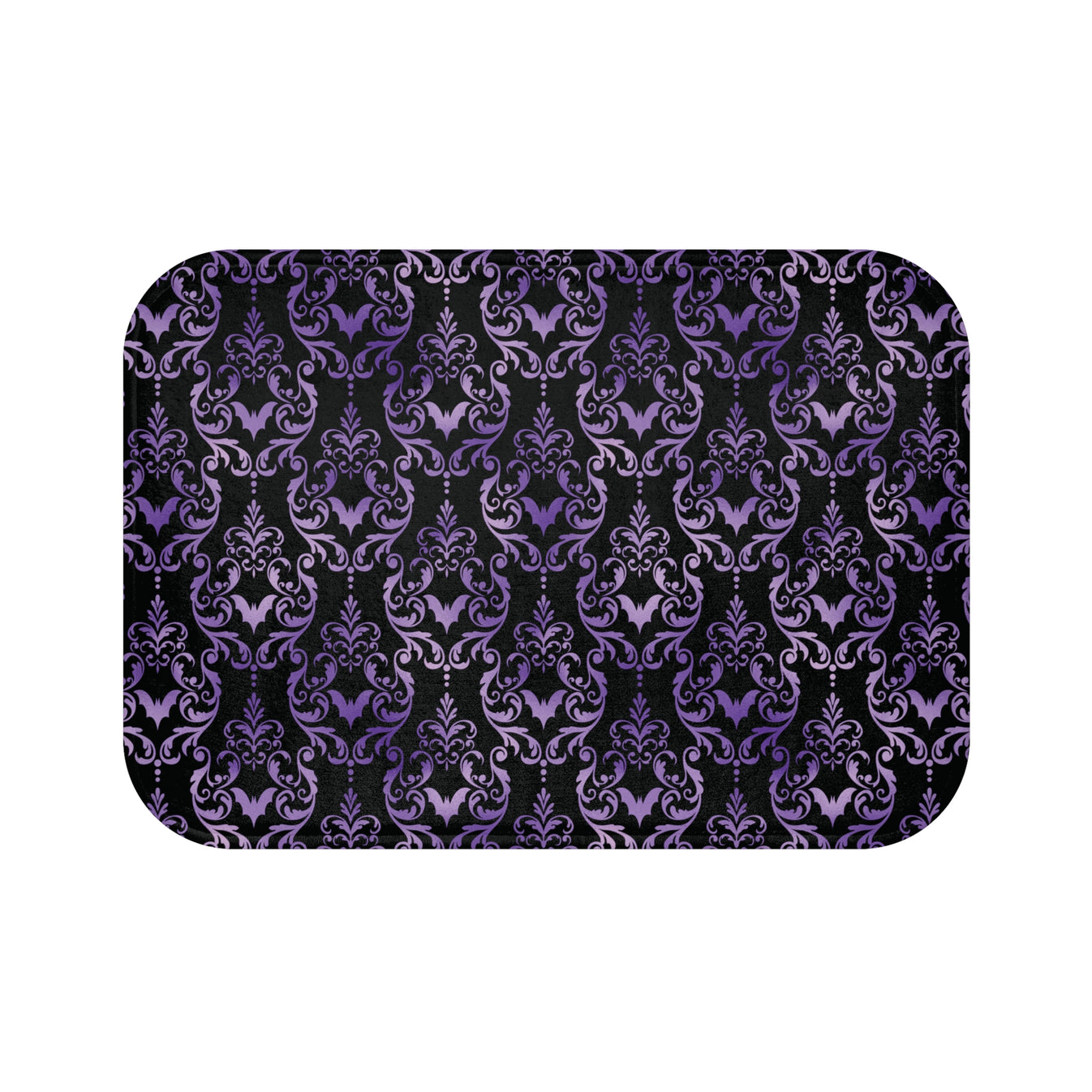 Dark Academia Damask Bat, Victorian Goth Inspired Purple & Black Glam ...