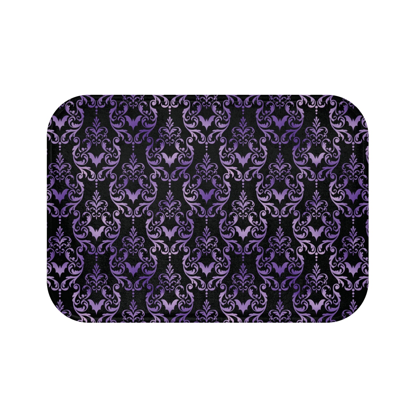 Dark Academia Damask Bat, Victorian Goth Inspired Purple & Black Glam ...