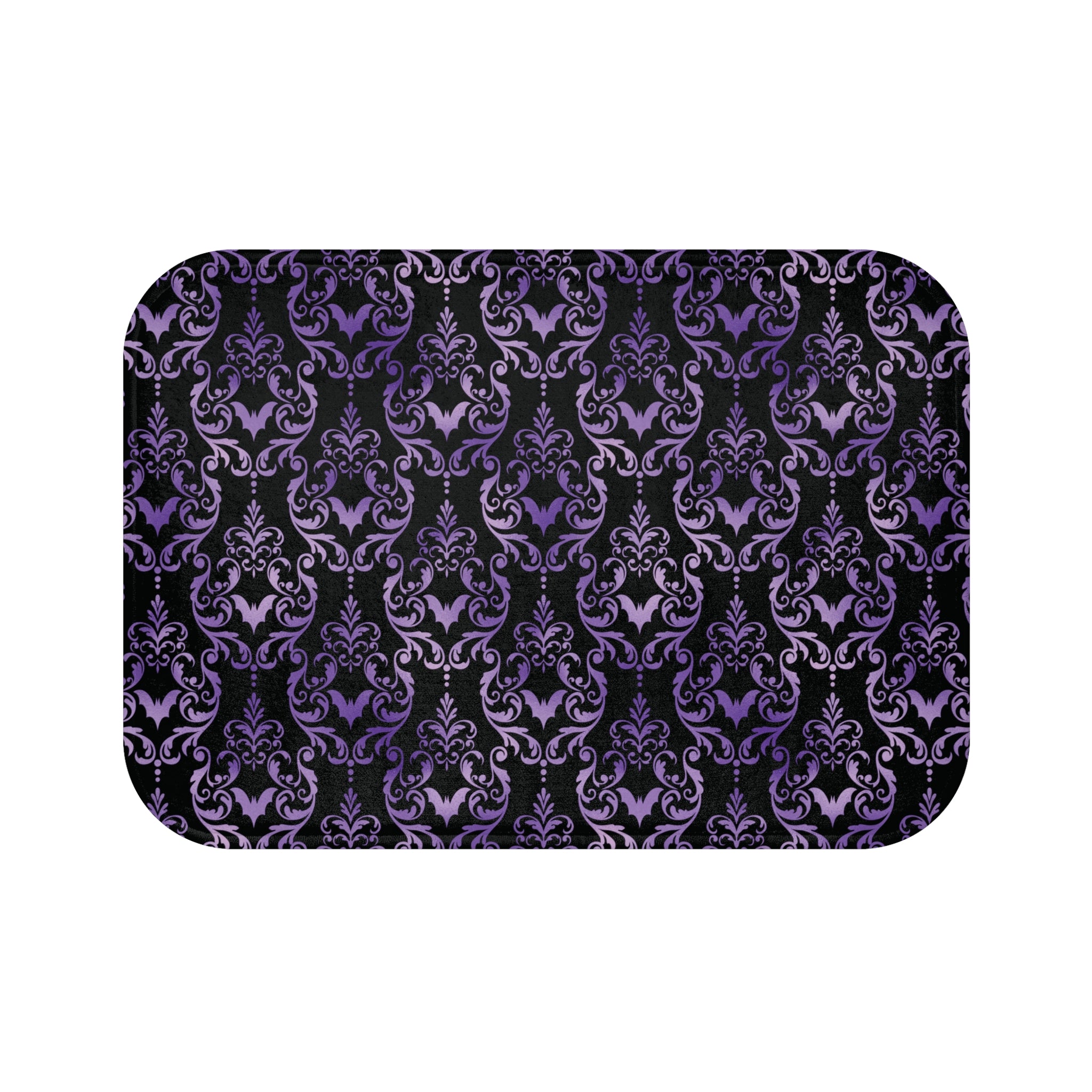 Dark Academia Damask Bat, Victorian Goth Inspired Purple & Black Glam ...